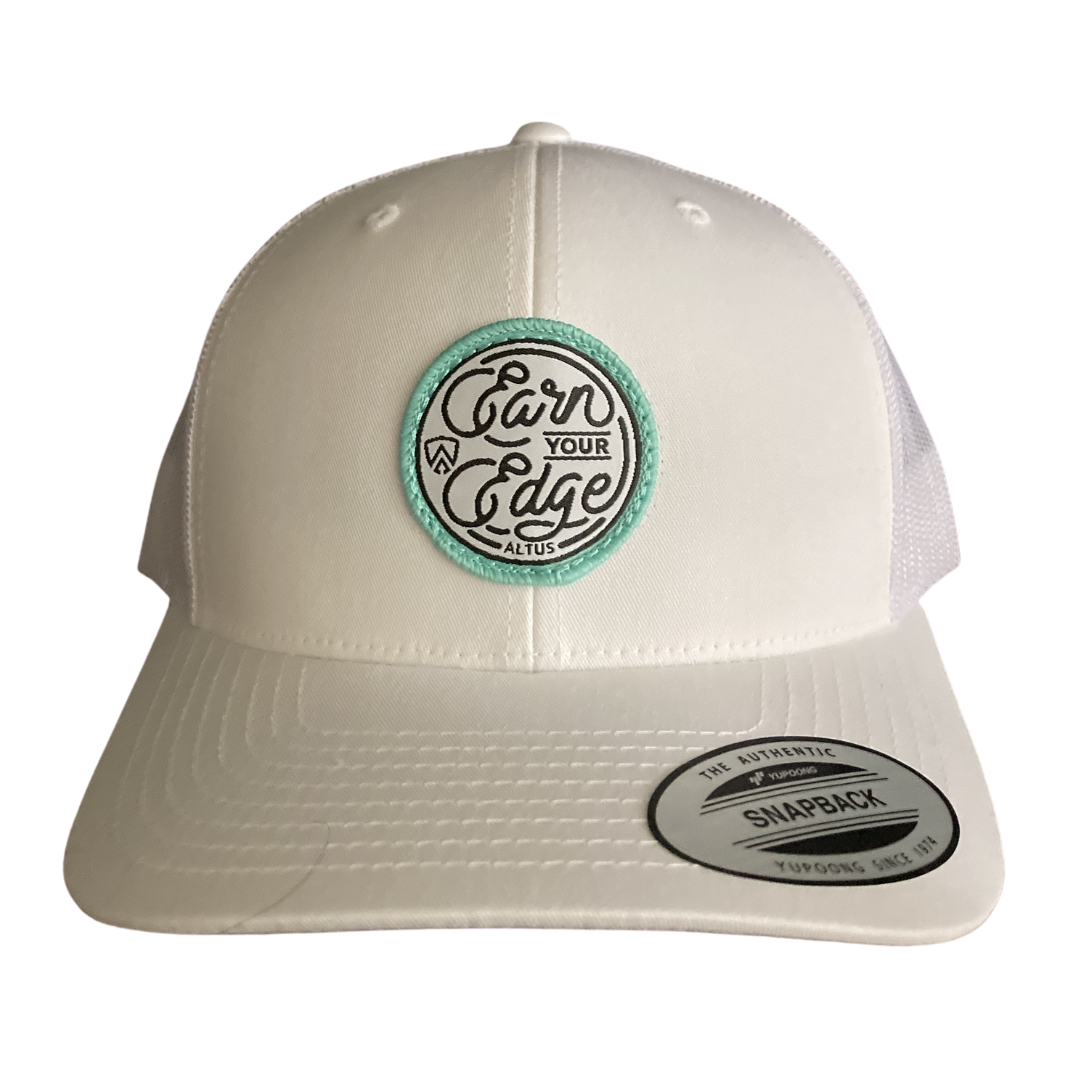 Earn Your Edge Patch Snapback - White – Altus Performance